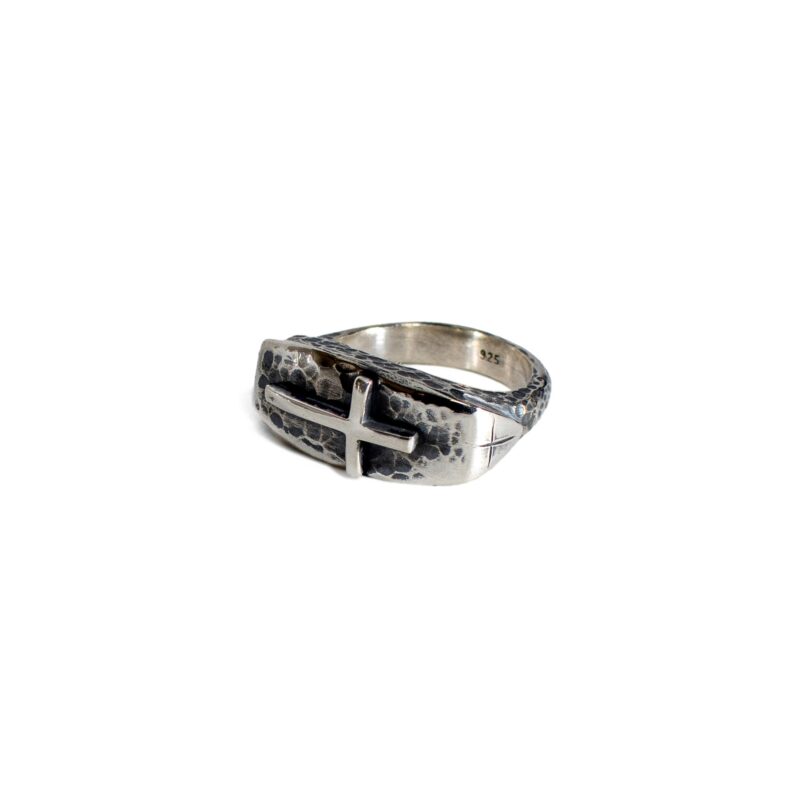 Sterling Silver Men’s Ring with Cross – ZORJEWELRY Men's Jewelry